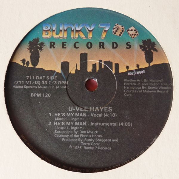 Buy Uvee Hayes : He's My Man (12") Online for a great price – The ...