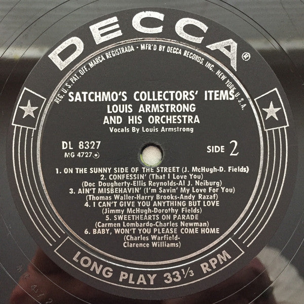 Louis Armstrong And His Orchestra - Satchmo's Collector's Items (LP, C ...