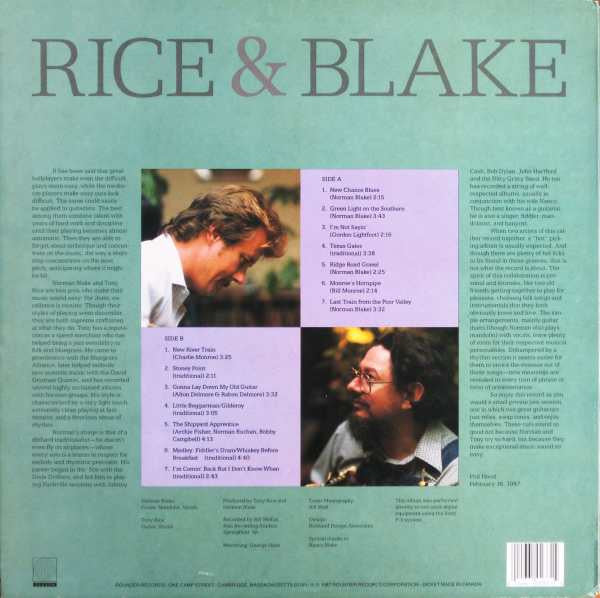 Buy Norman Blake & Tony Rice : Blake & Rice (LP, Album) Online for a ...