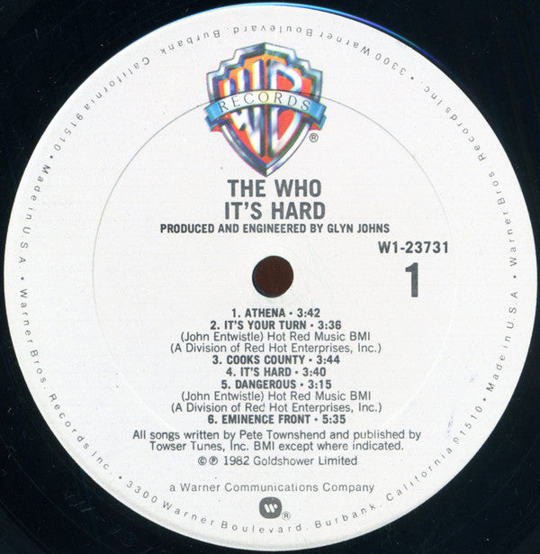 Buy The Who : It's Hard (LP, Album, Club) Online for a great price ...