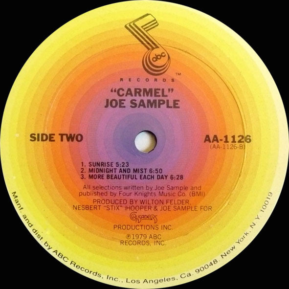 Buy Joe Sample : Carmel (LP, Album, San) Online for a great price – The ...