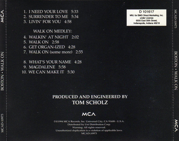 Buy Boston : Walk On (CD, Album, Club) Online for a great price – The ...