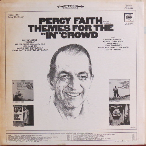 Buy Percy Faith & His Orchestra : Themes For The "In" Crowd (LP, Album ...