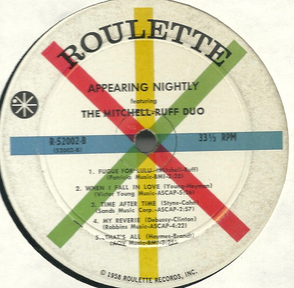 Buy The Mitchell-Ruff Duo : Appearing Nightly (LP) Online for a great ...