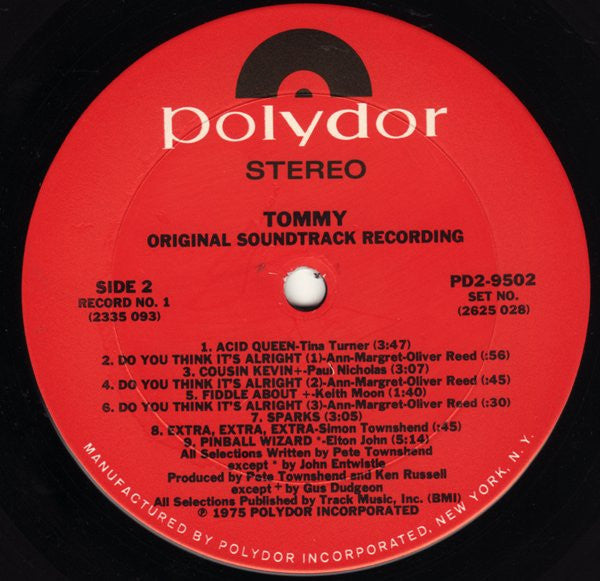 Buy Various : Tommy (Original Soundtrack Recording) (2xLP, Album, PRC ...