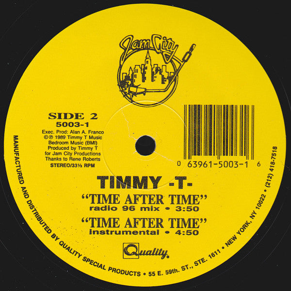 Buy Timmy T : Time After Time (12") Online for a great price – The ...
