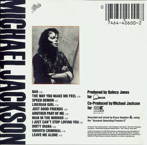 Buy Michael Jackson : Bad (CD, Album, JVC) Online for a great price ...
