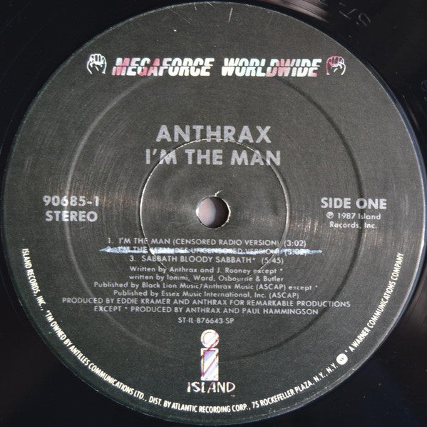 Buy Anthrax : I'm The Man (12", Maxi) Online for a great price – The ...